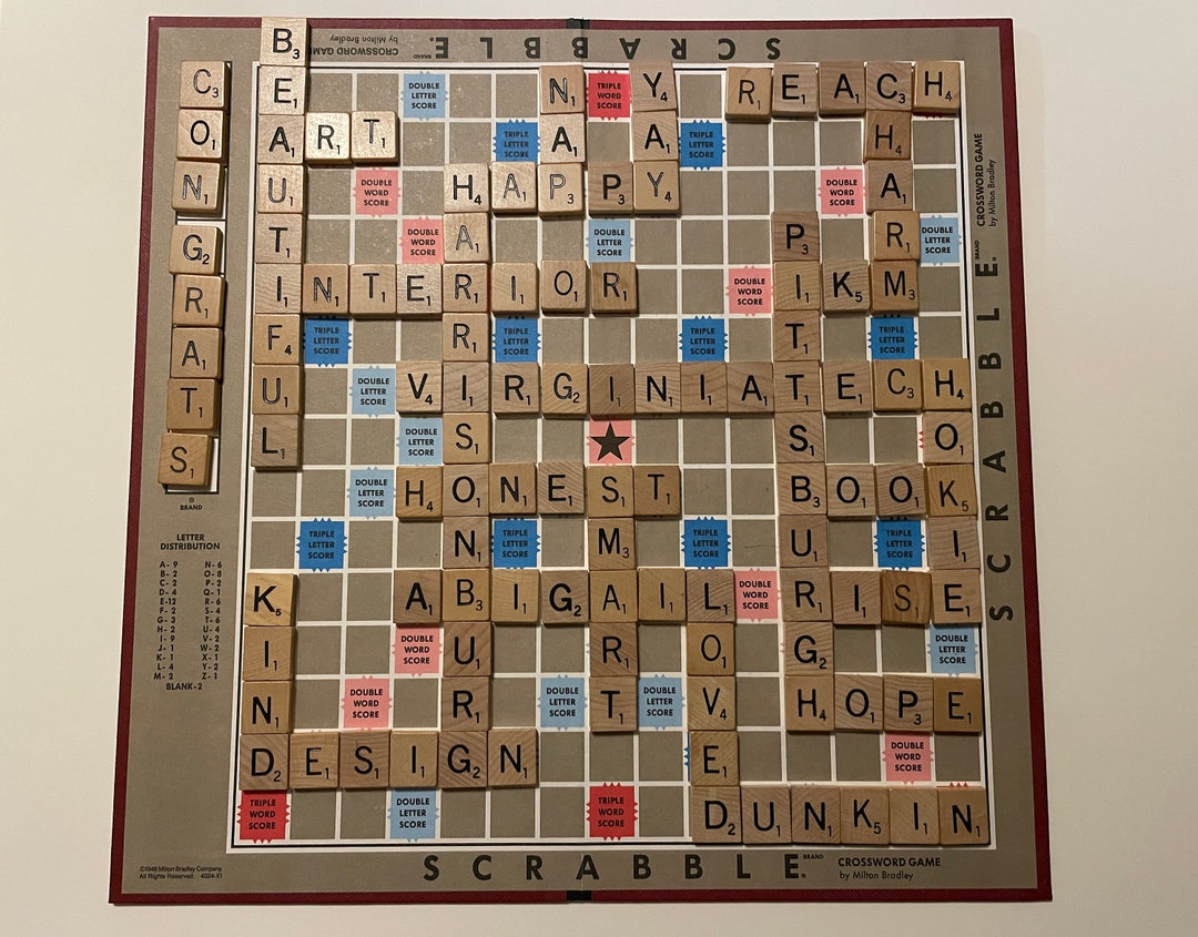 Personalized Scrabble Game Board - Etsy