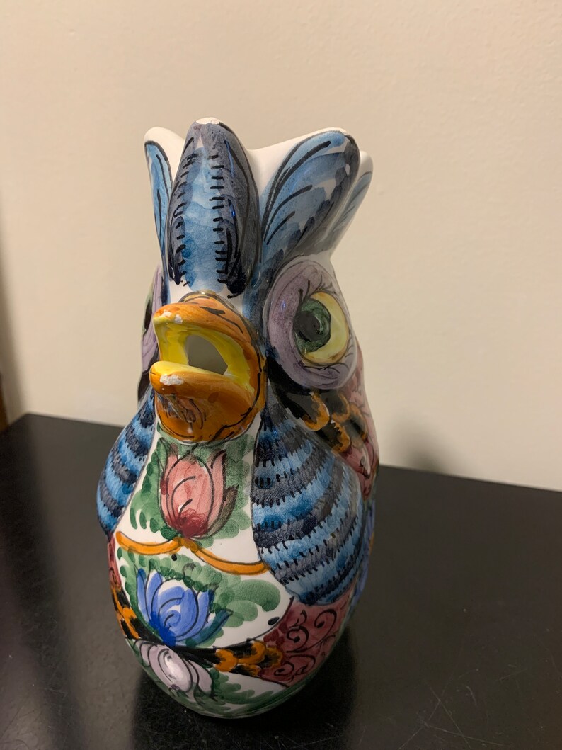 Vintage Rooster Pitcher, Greek Pottery - Etsy