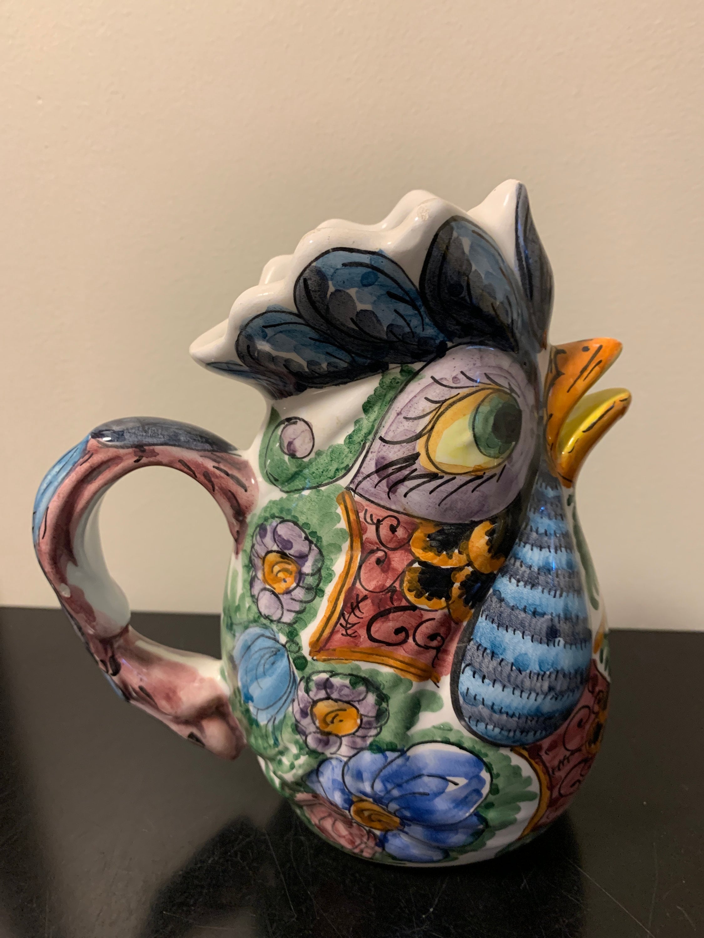 Vintage Rooster Pitcher, Greek Pottery - Etsy