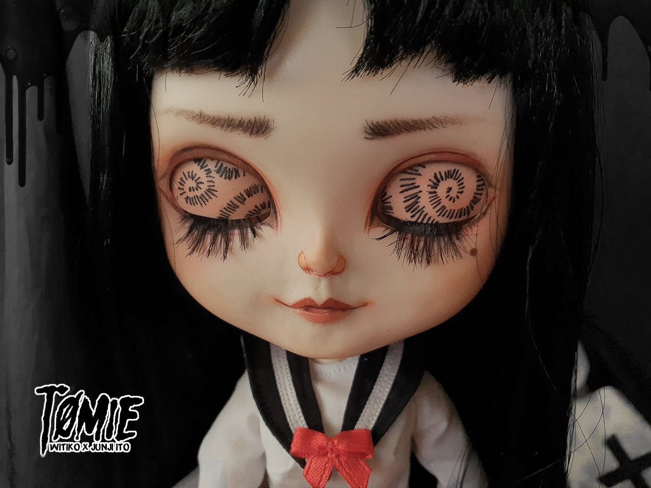 TOMIE Junji Ito Inspired OOAK Blythe Doll Japanese School Girl Outfit ...