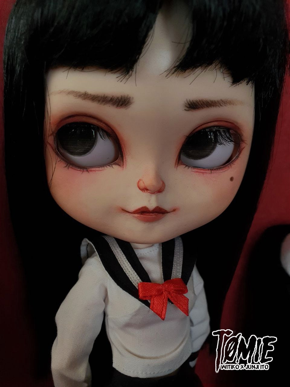 TOMIE Junji Ito Inspired OOAK Blythe Doll Japanese School Girl Outfit ...