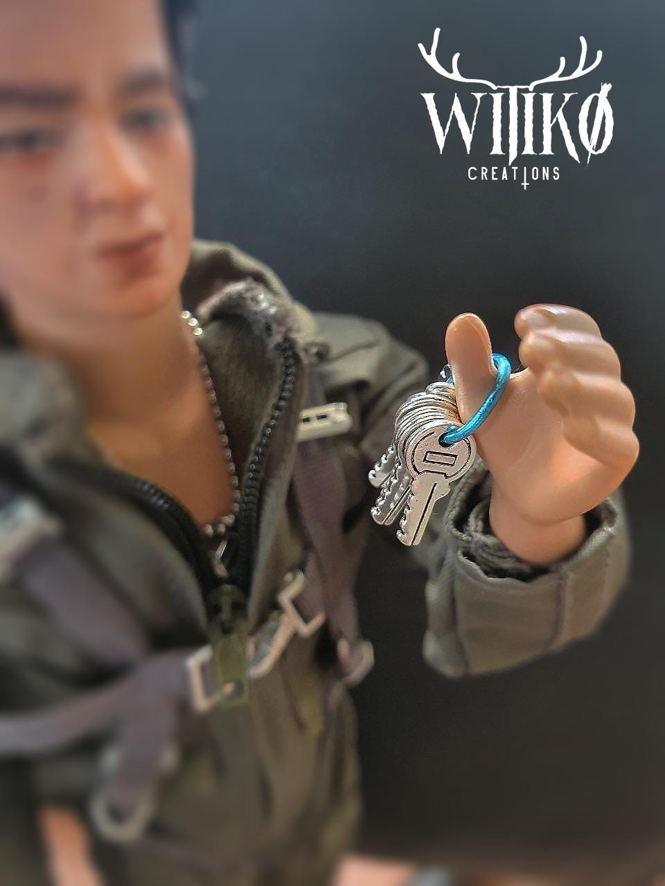 1:6 Scale Realistic Miniature Key Set for Dolls and Figures, Metal ...