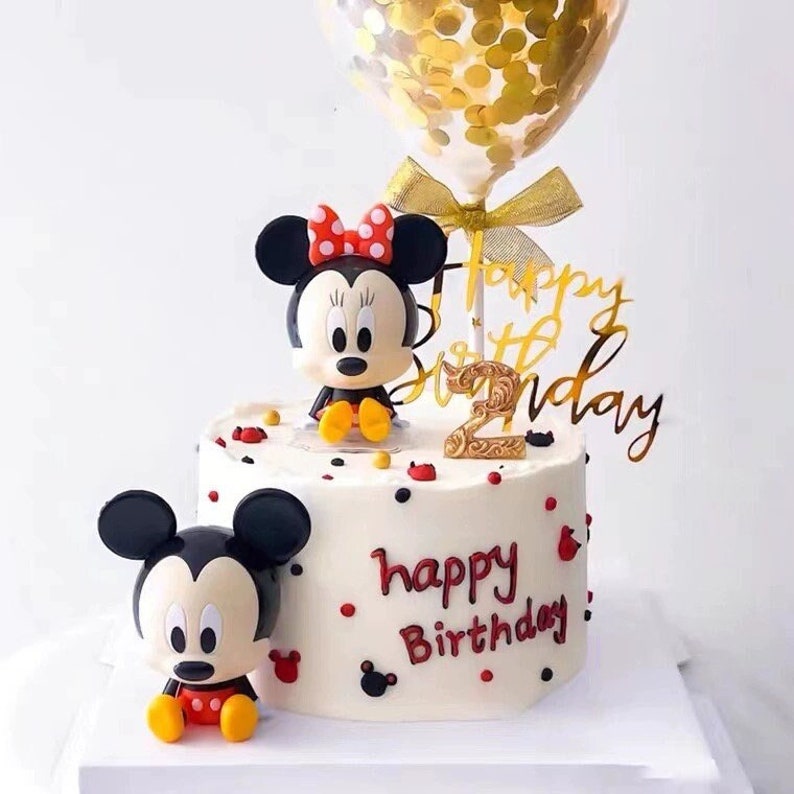 Mickey & Minnie Mouse Cake Topper Decoration (2 Pcs) - Etsy