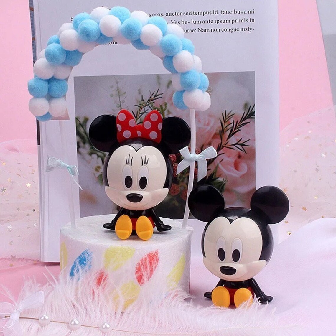 Mickey & Minnie Mouse Cake Topper Decoration (2 Pcs) - Etsy