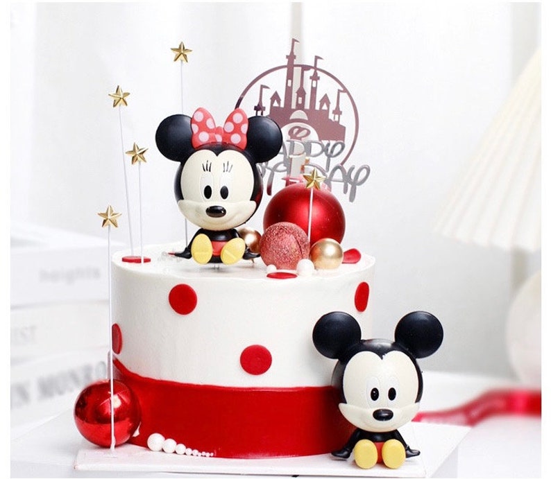 Mickey & Minnie Mouse Cake Topper Decoration (2 Pcs) - Etsy