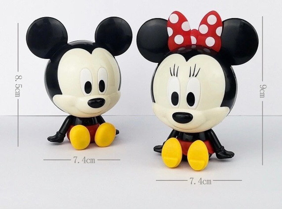 Mickey & Minnie Mouse Cake Topper Decoration (2 Pcs) - Etsy