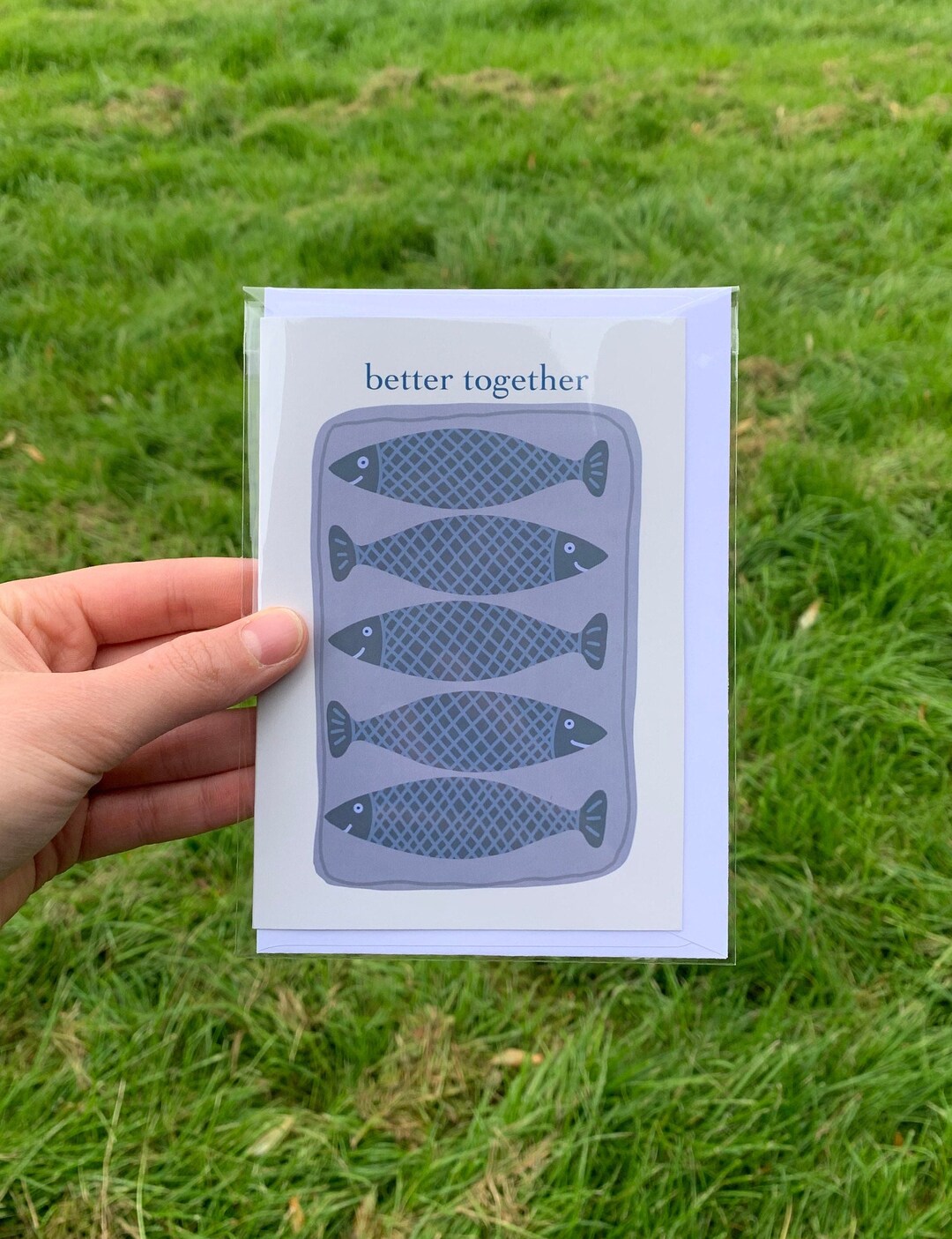 Better Together Sardine Card, Illustrated Greeting Card - Etsy