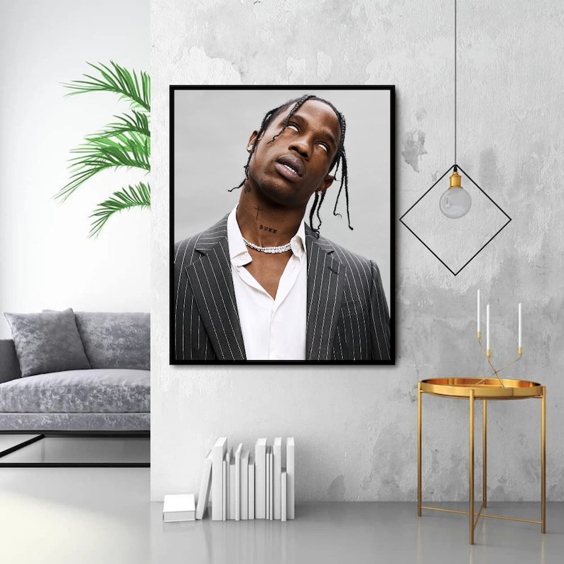 Travis Scott Portrait Travis Scott Canvas Travis Scott Painting Travis ...