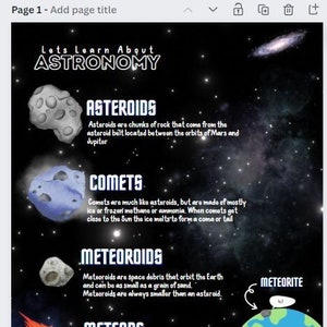 Lets Learn About Asteroids STEM Worksheet - Etsy