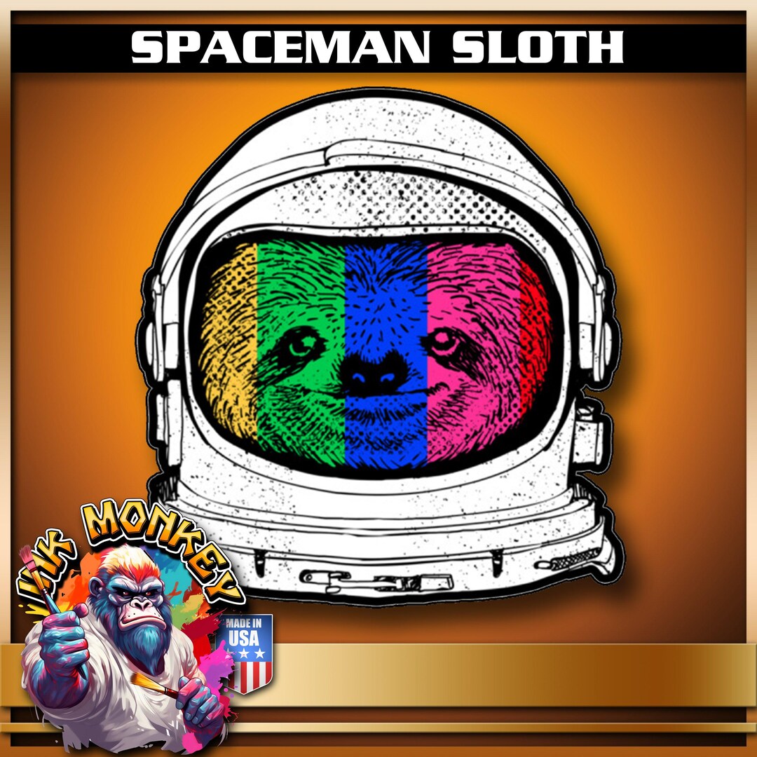 Spaceman Sloth Decal - Etsy
