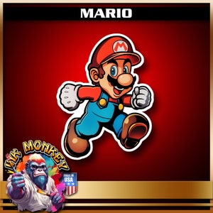 Mario Decal - Etsy