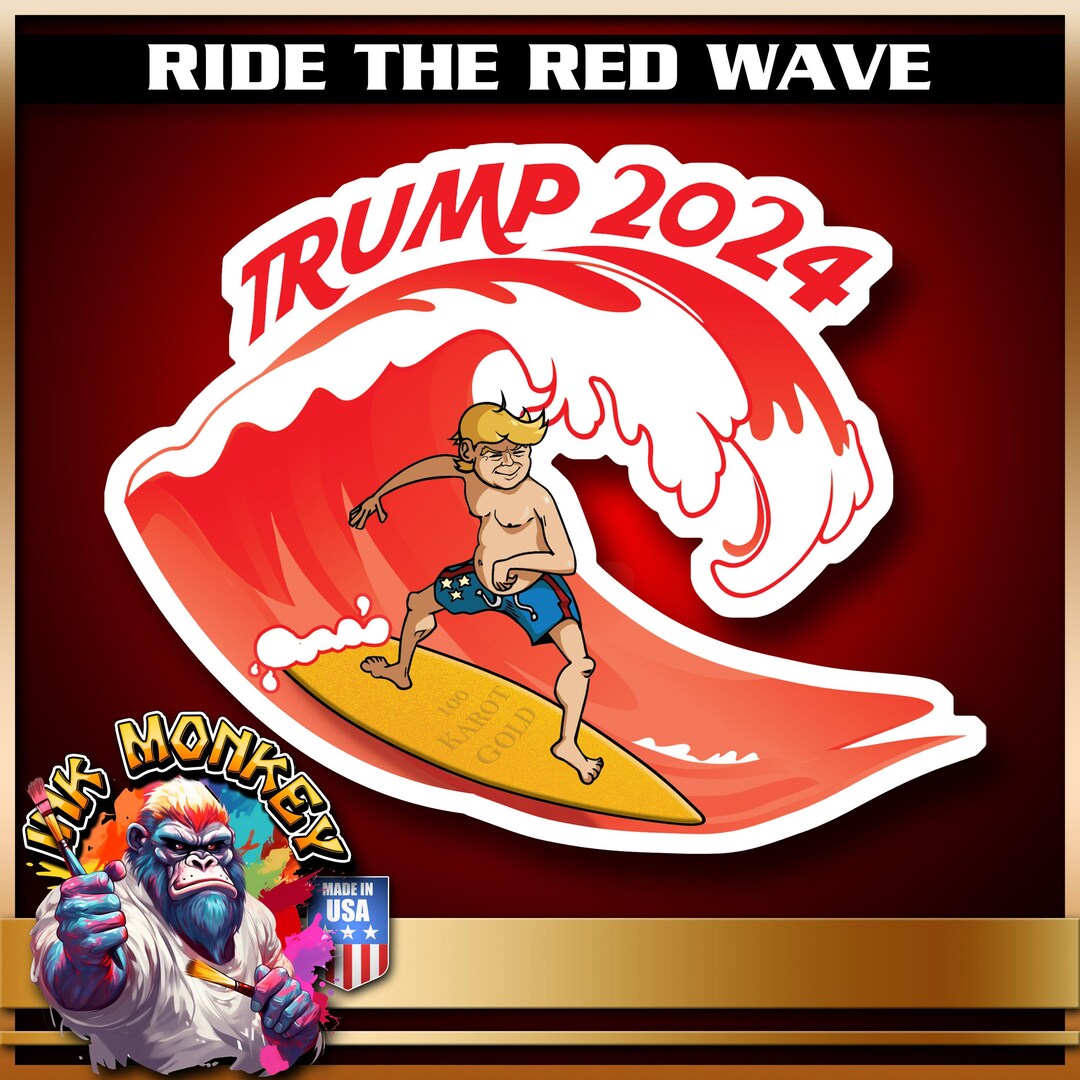 Ride the Red Wave Decal - Etsy