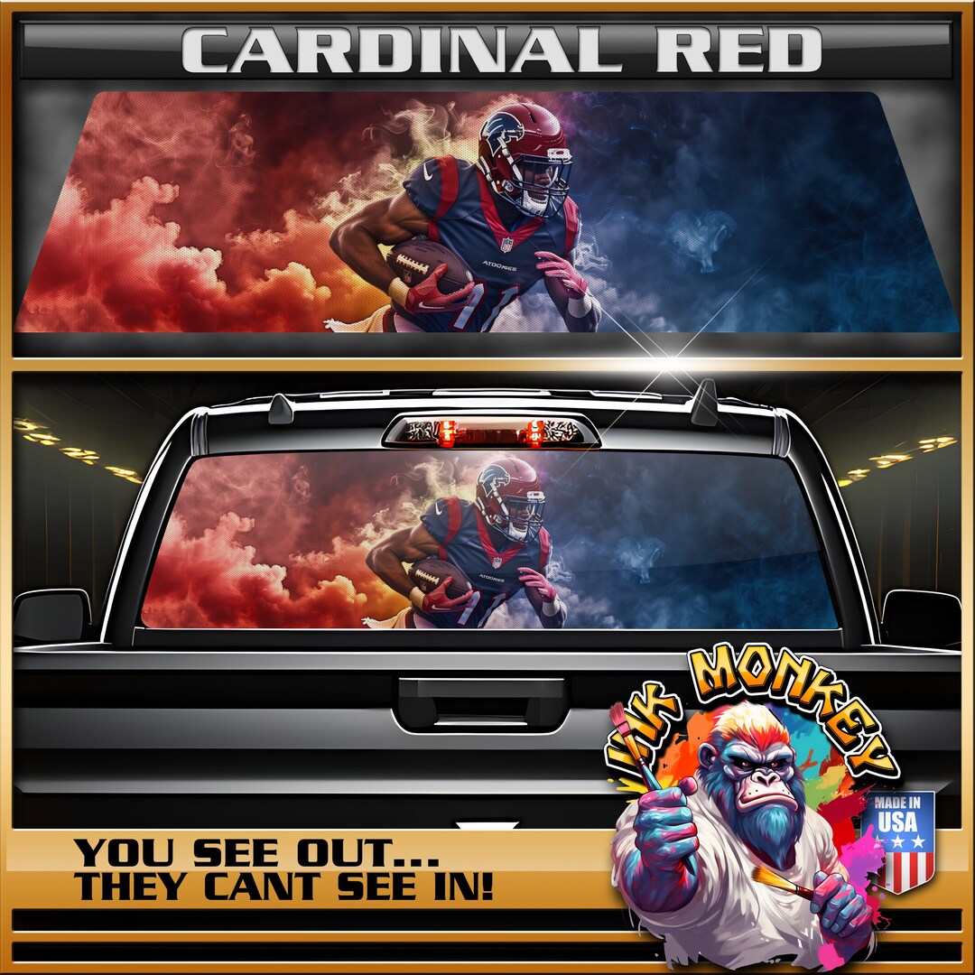 CARDINAL RED Truck Back Window Decal Customizable - Etsy