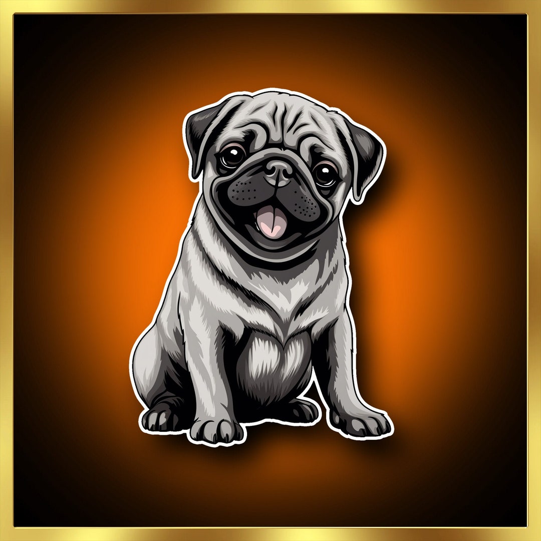 Pug Puppy Decal - Etsy