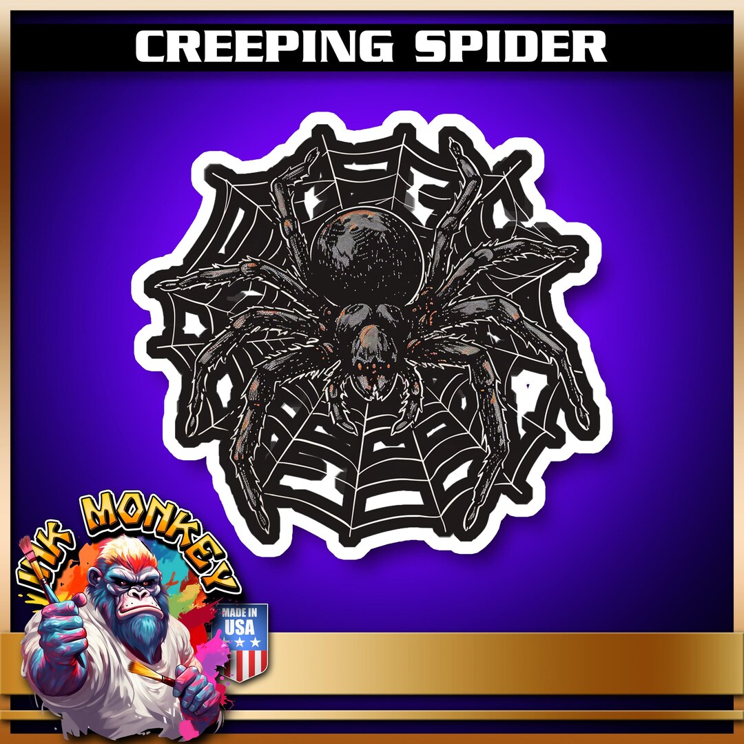 Creeping Spider Decal - Etsy