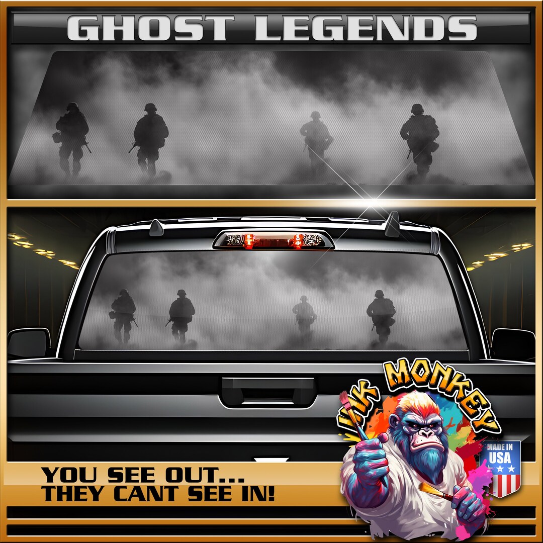 Ghost Legends Truck Back Window Graphics Customizable - Etsy