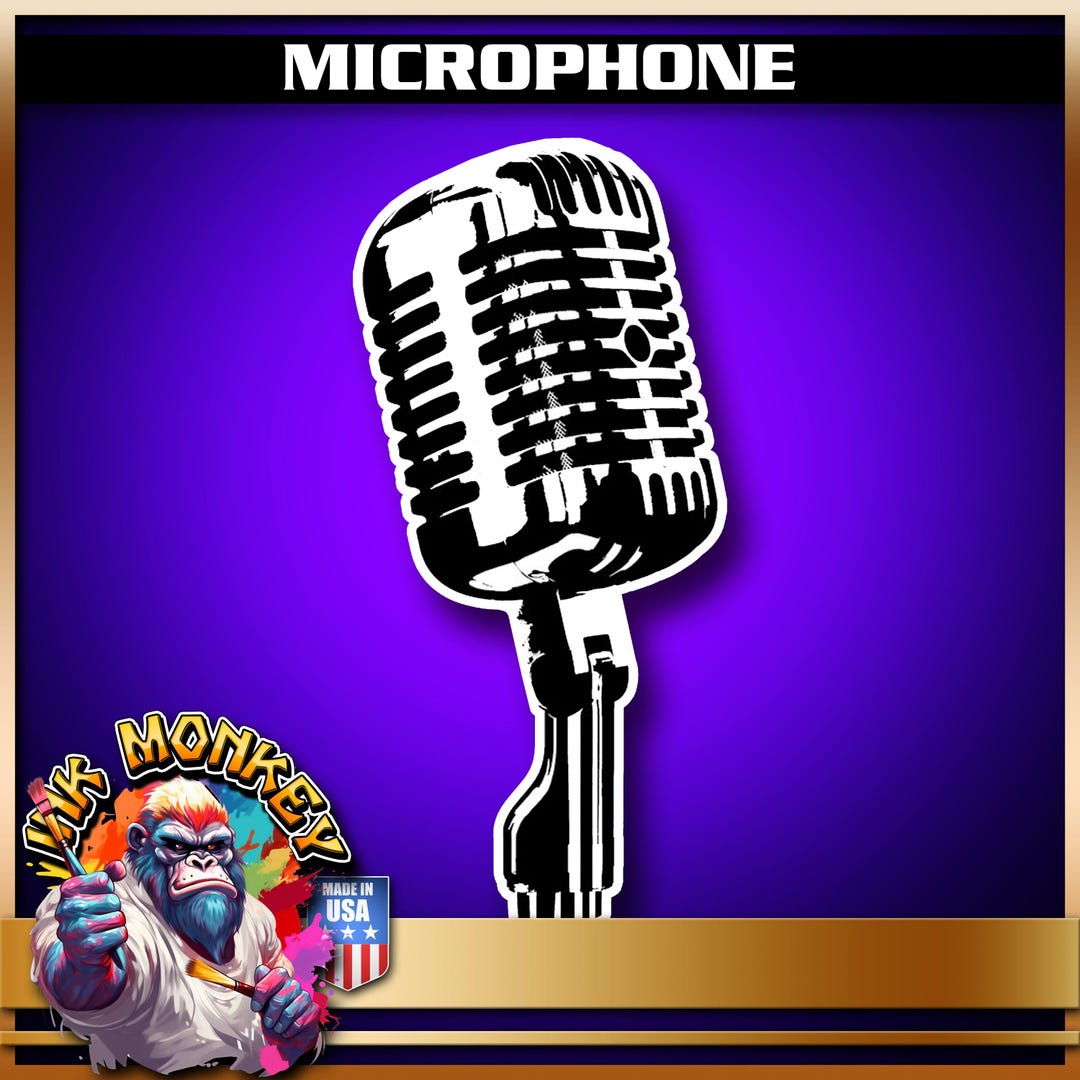 Microphone - Decal - Etsy