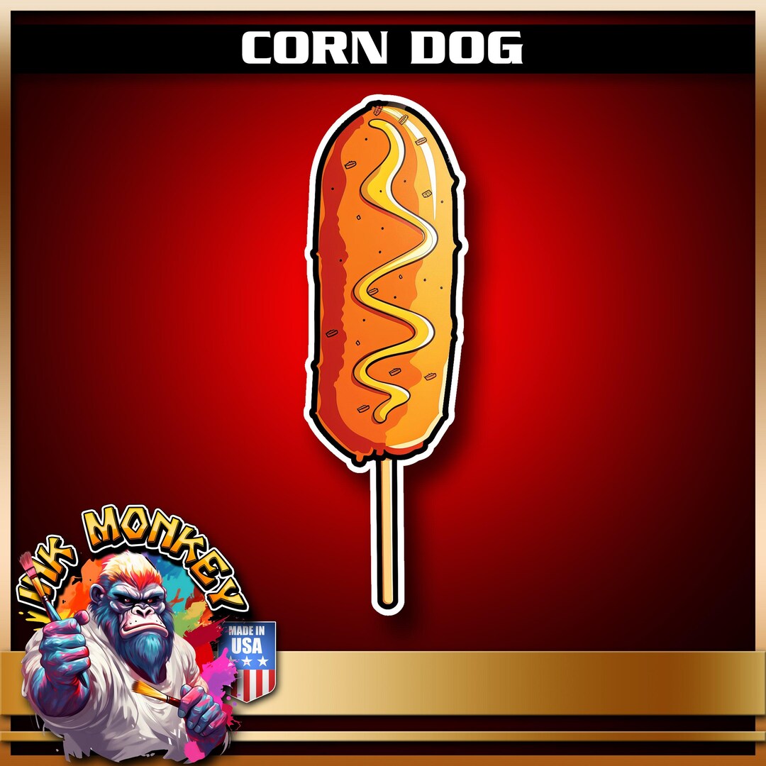 Corn Dog - Decal - Etsy