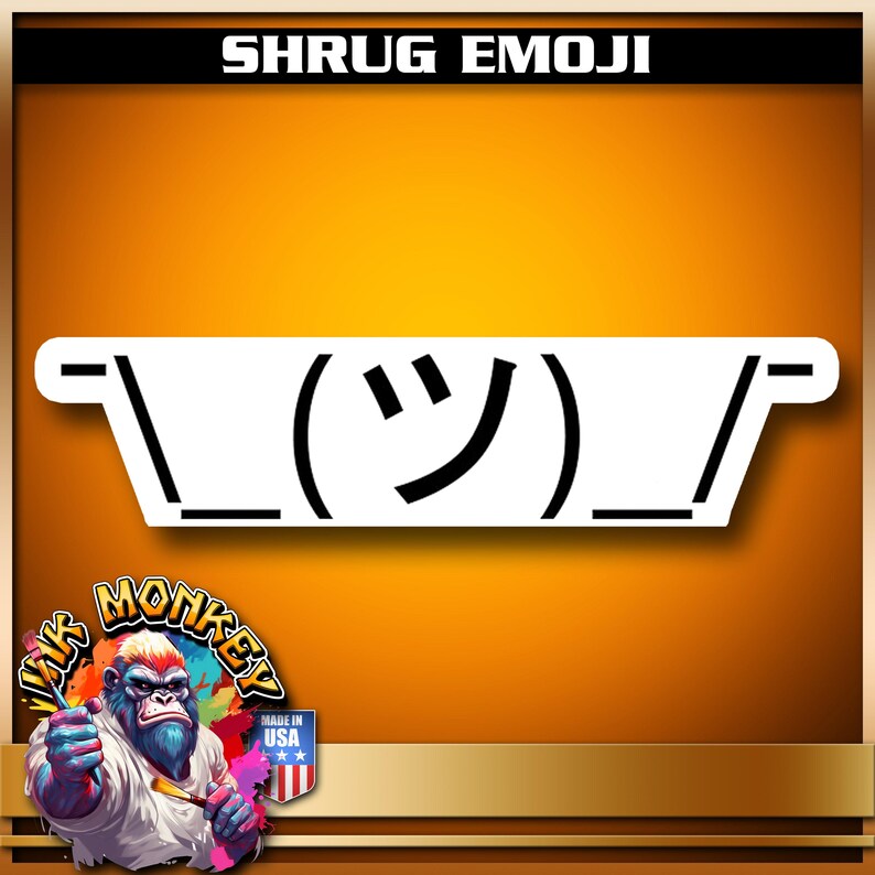 Shrug Emoji Decal - Etsy