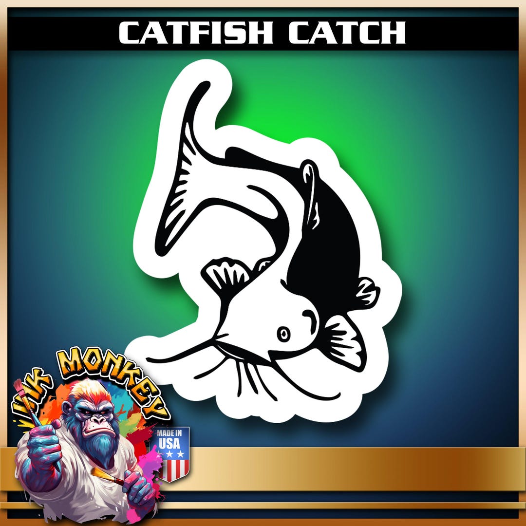 Catfish Catch - Decal - Etsy