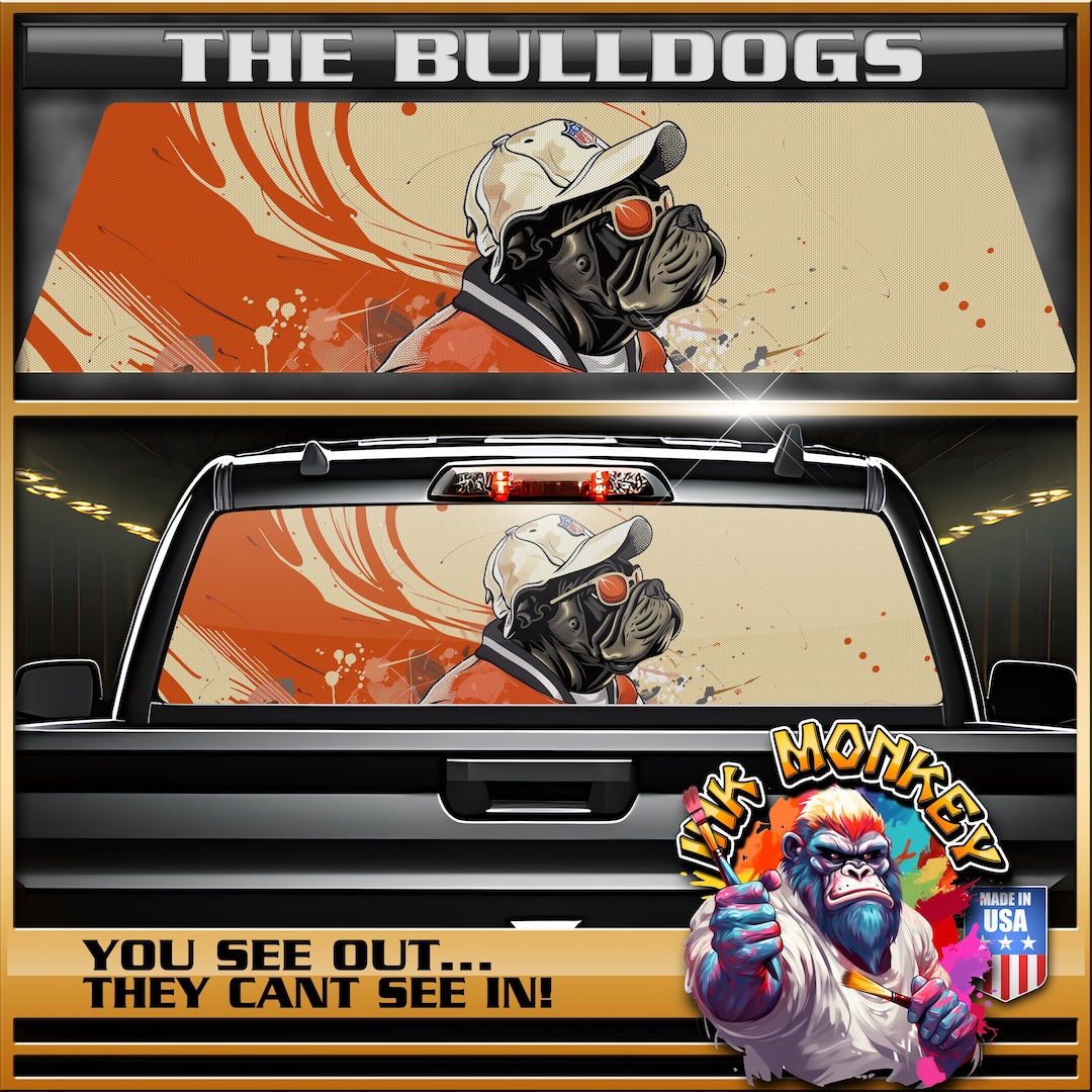 The Bulldogs Truck Back Window Graphics Customizable - Etsy