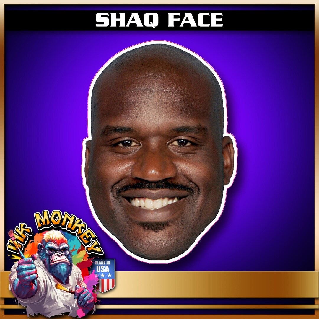 Shaq Face - Decal - Etsy