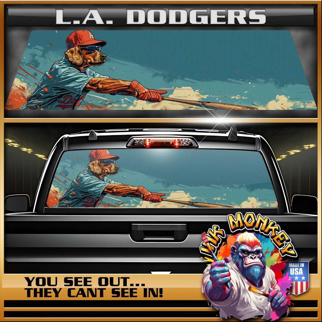 L.A. Dodgers Truck Back Window Graphics Customizable - Etsy