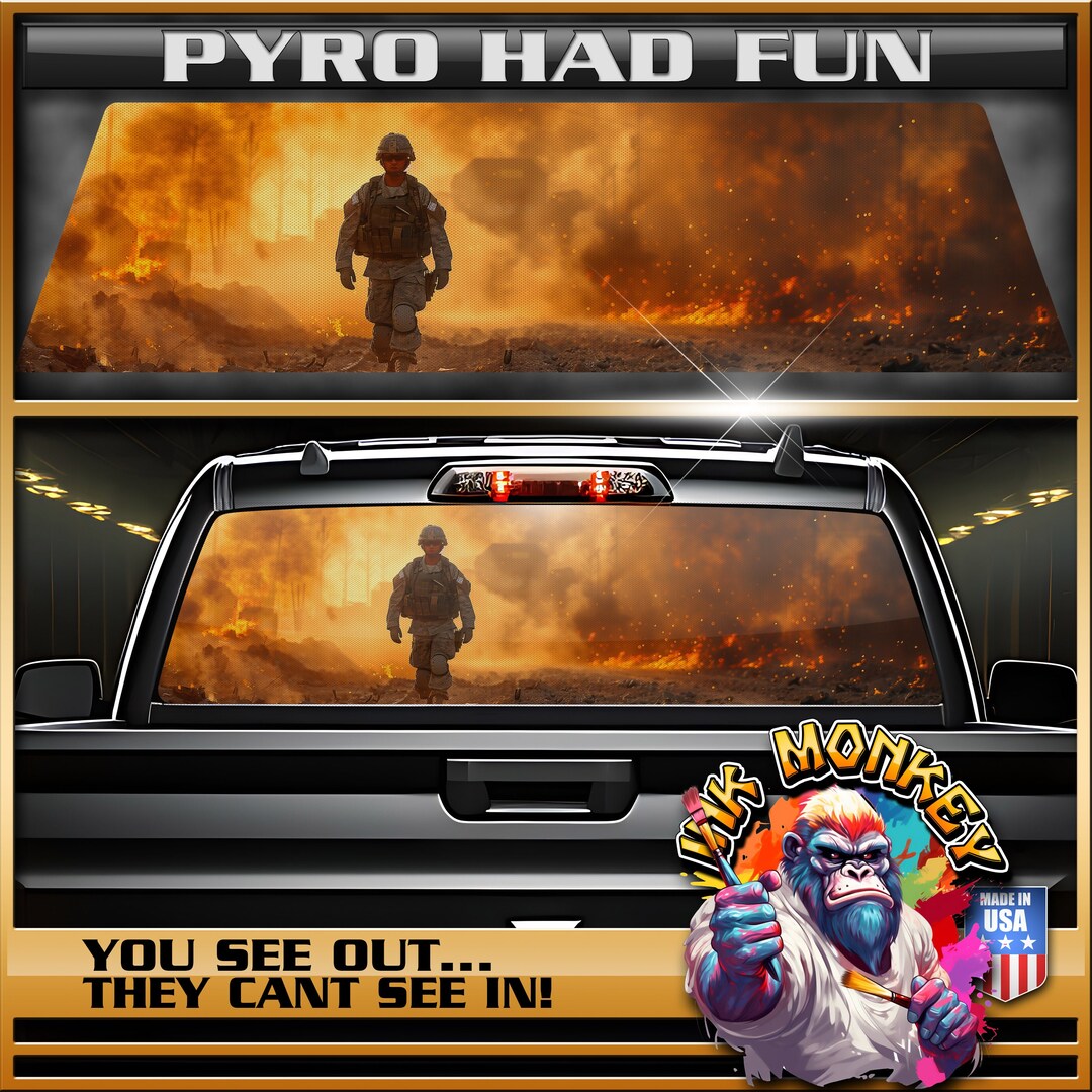 Pyro Had Fun Truck Back Window Graphics Customizable - Etsy