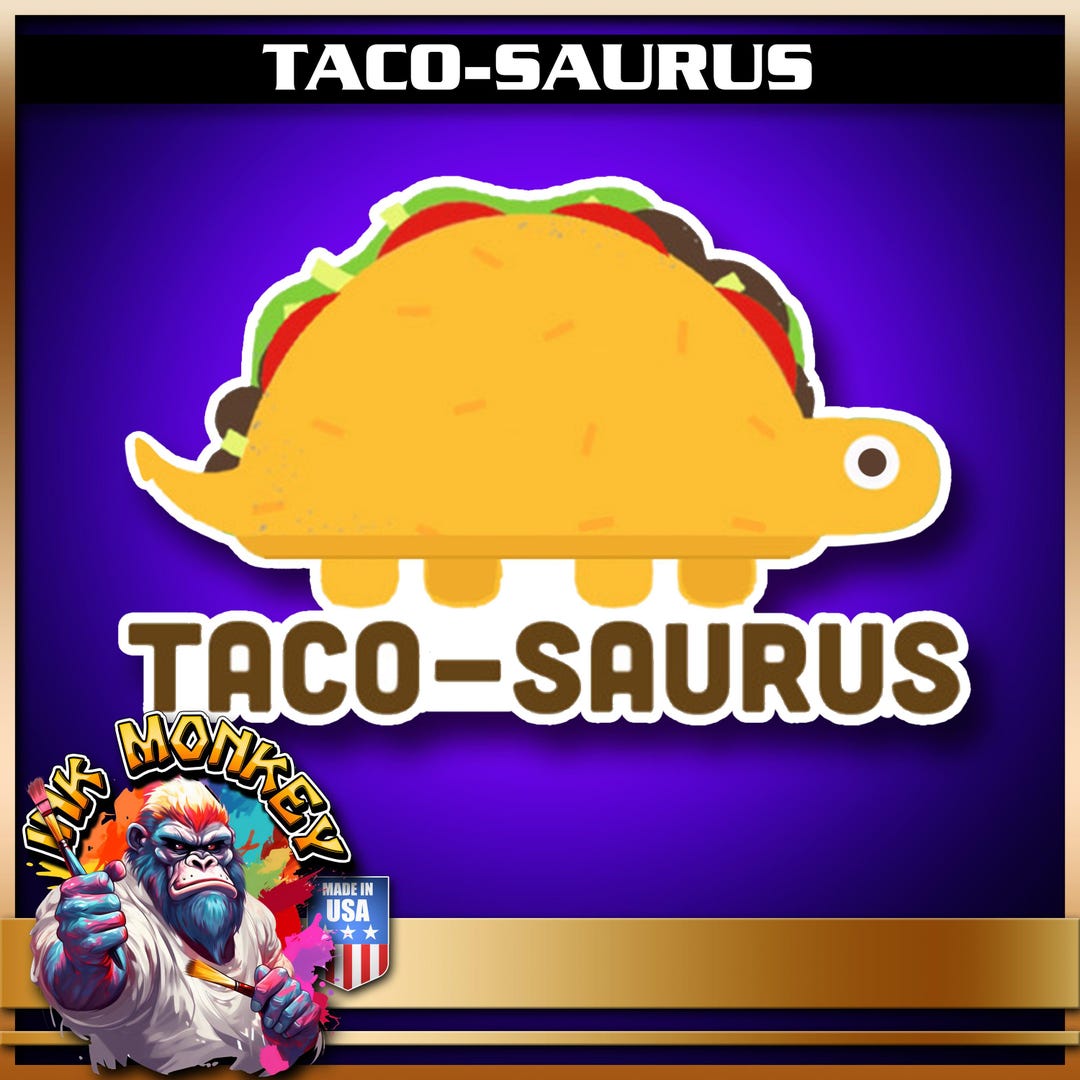 Taco-saurus Decal - Etsy