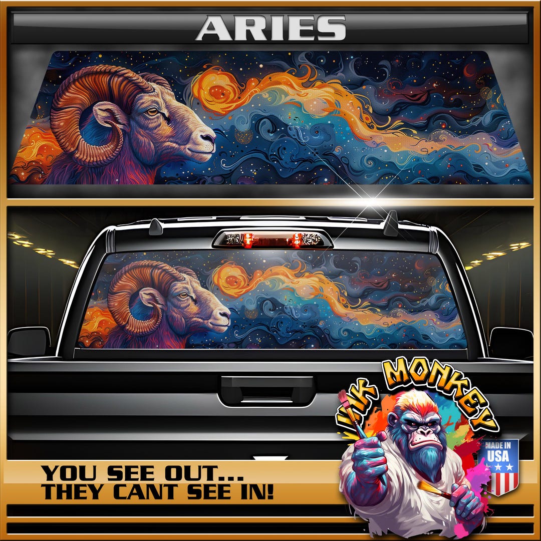 Aries - Truck Back Window Graphics - Customizable - Etsy