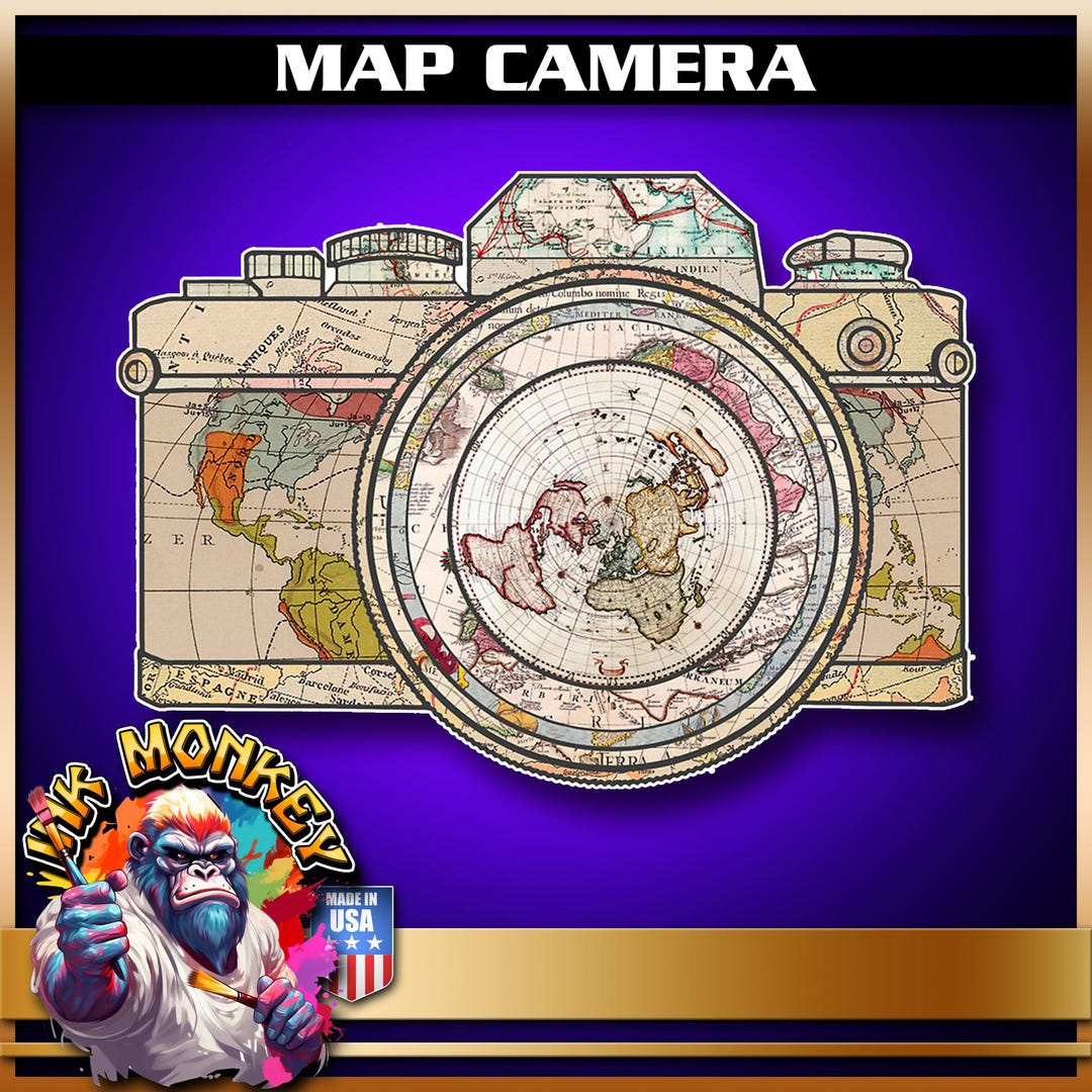 Map Camera Decal - Etsy