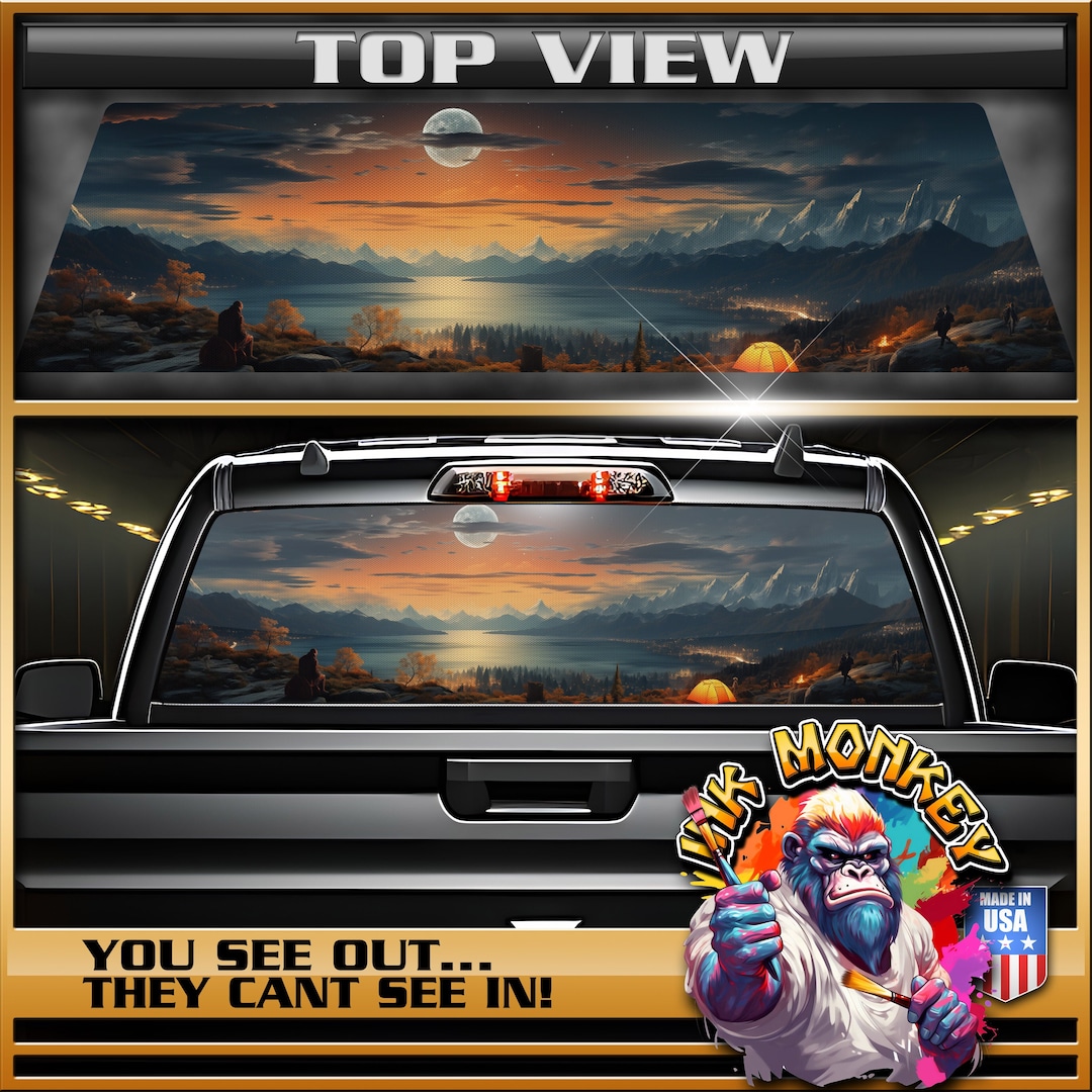 Top View Truck Back Window Graphics Customizable - Etsy