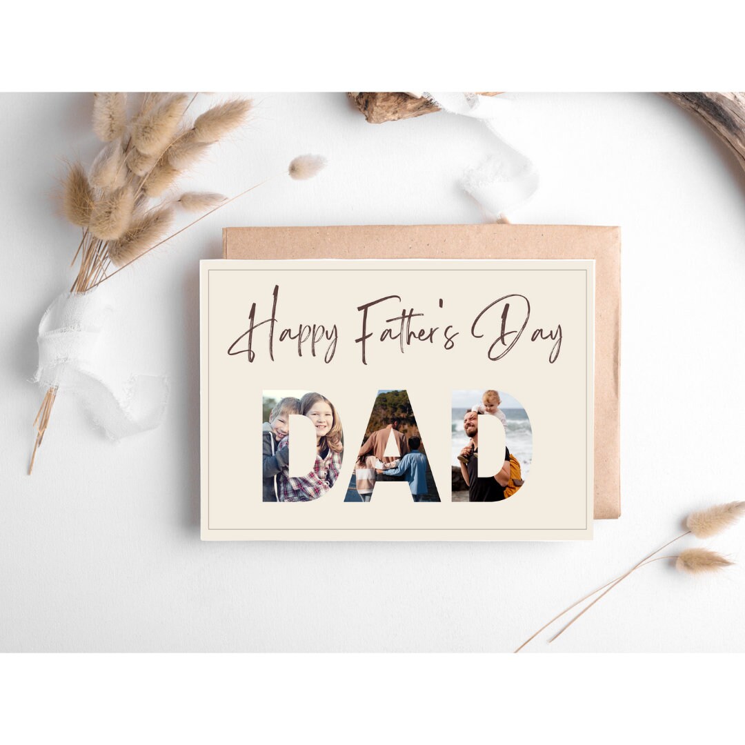 Editable Father's Day Virtual Card Template - Customizable Canva ...