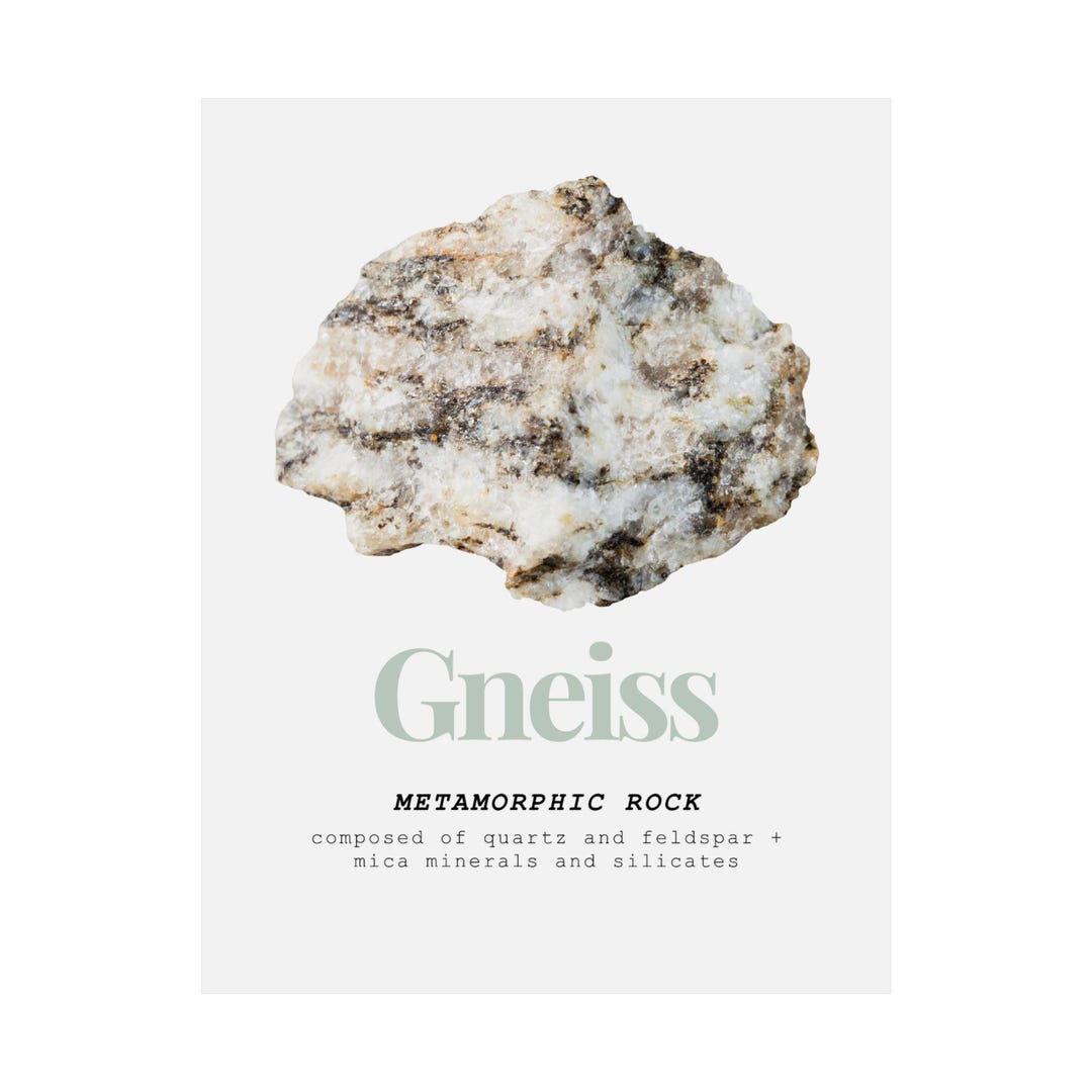 Gneiss Metamorphic Rock Scientific Matte Poster - Etsy