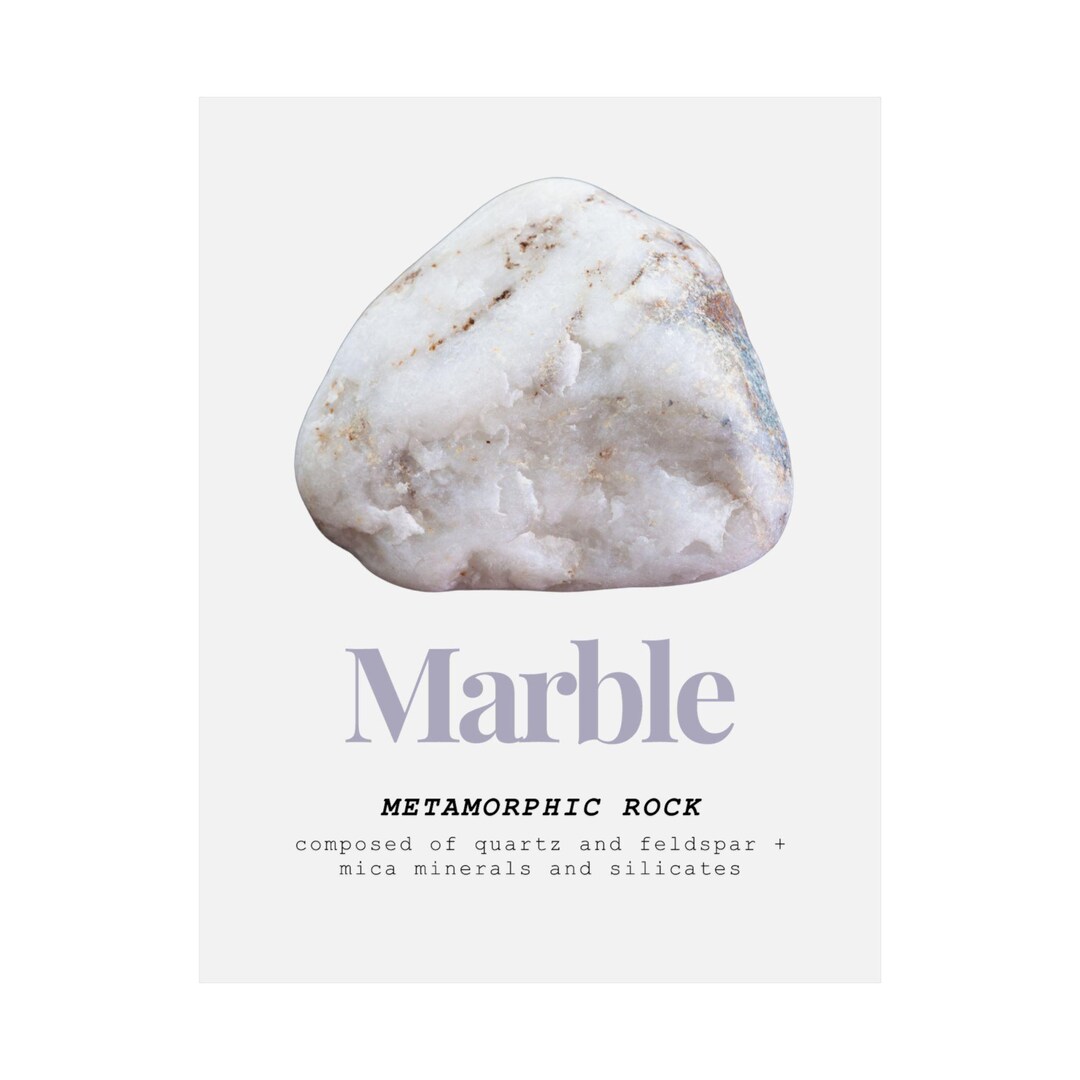 Marble Metamorphic Rock Scientific Matte Poster - Etsy