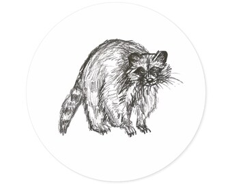 Raccoon Sticker (chip Bag) - Etsy