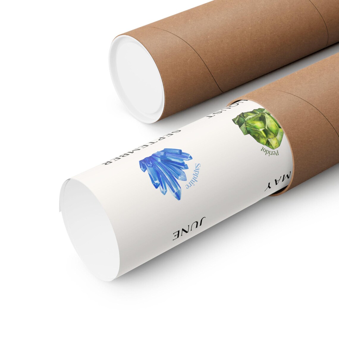 Birthstone Chart 2.0, Vertical Birthstone Chart Poster, Matte Gemstone ...