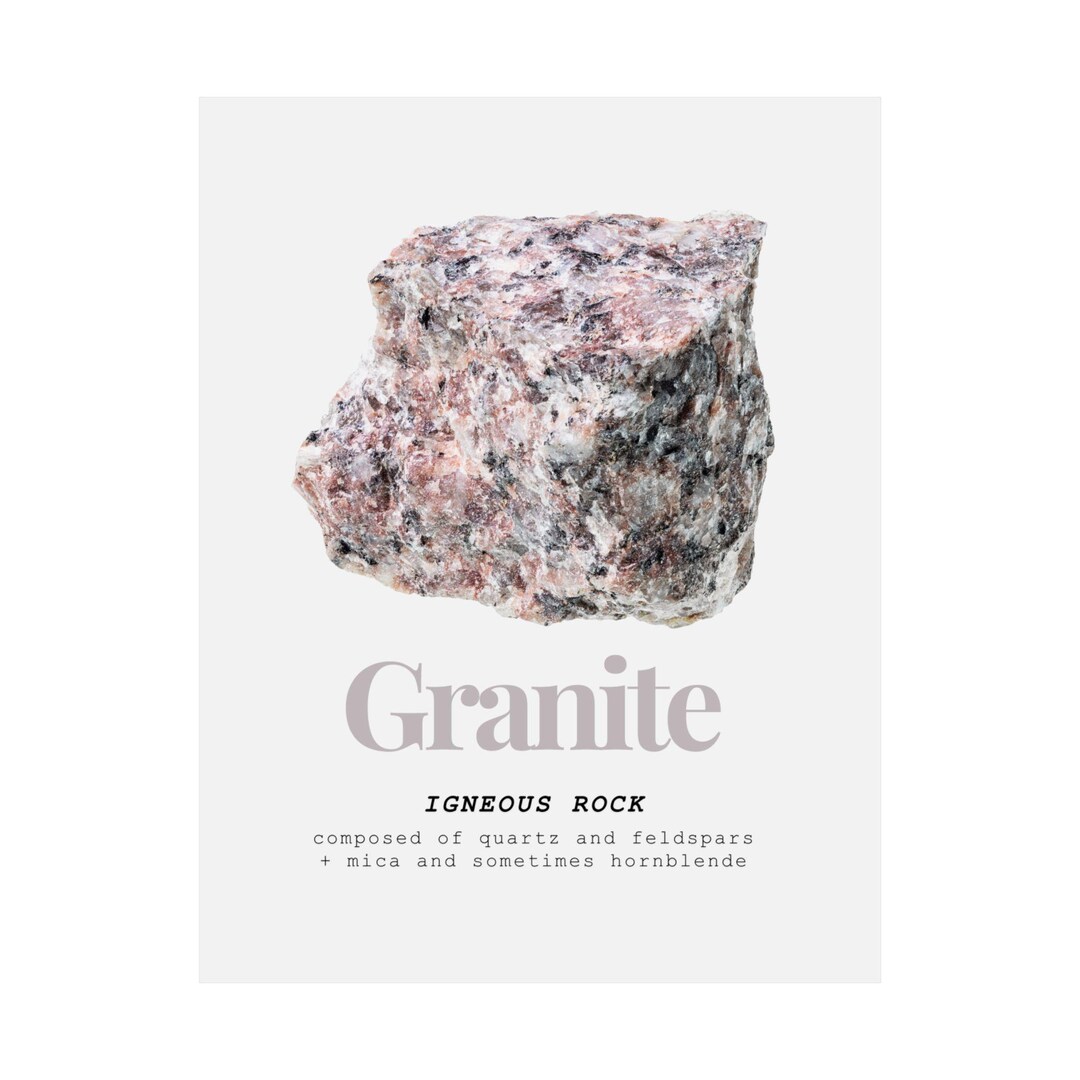 Granite Igneous Rock Scientific Matte Poster - Etsy