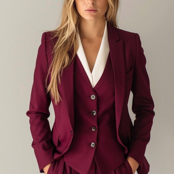 Womens Three Piece Formal Suits - Etsy