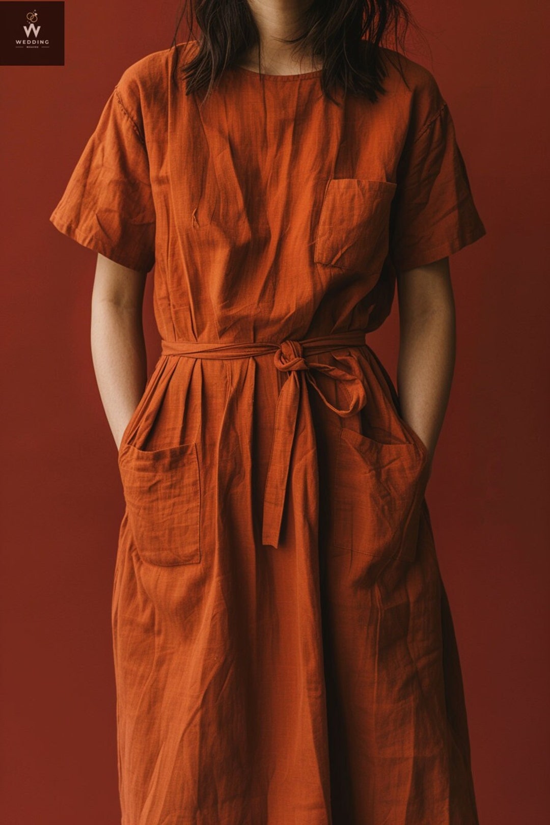 Bespoke Women Rust Bridesmaid Dresshandcrafted Rust Dress for Prom ...