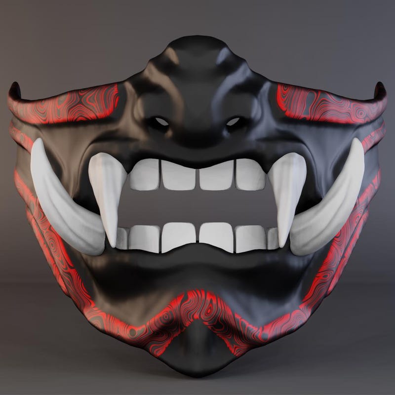 Oni Face Mask - Etsy