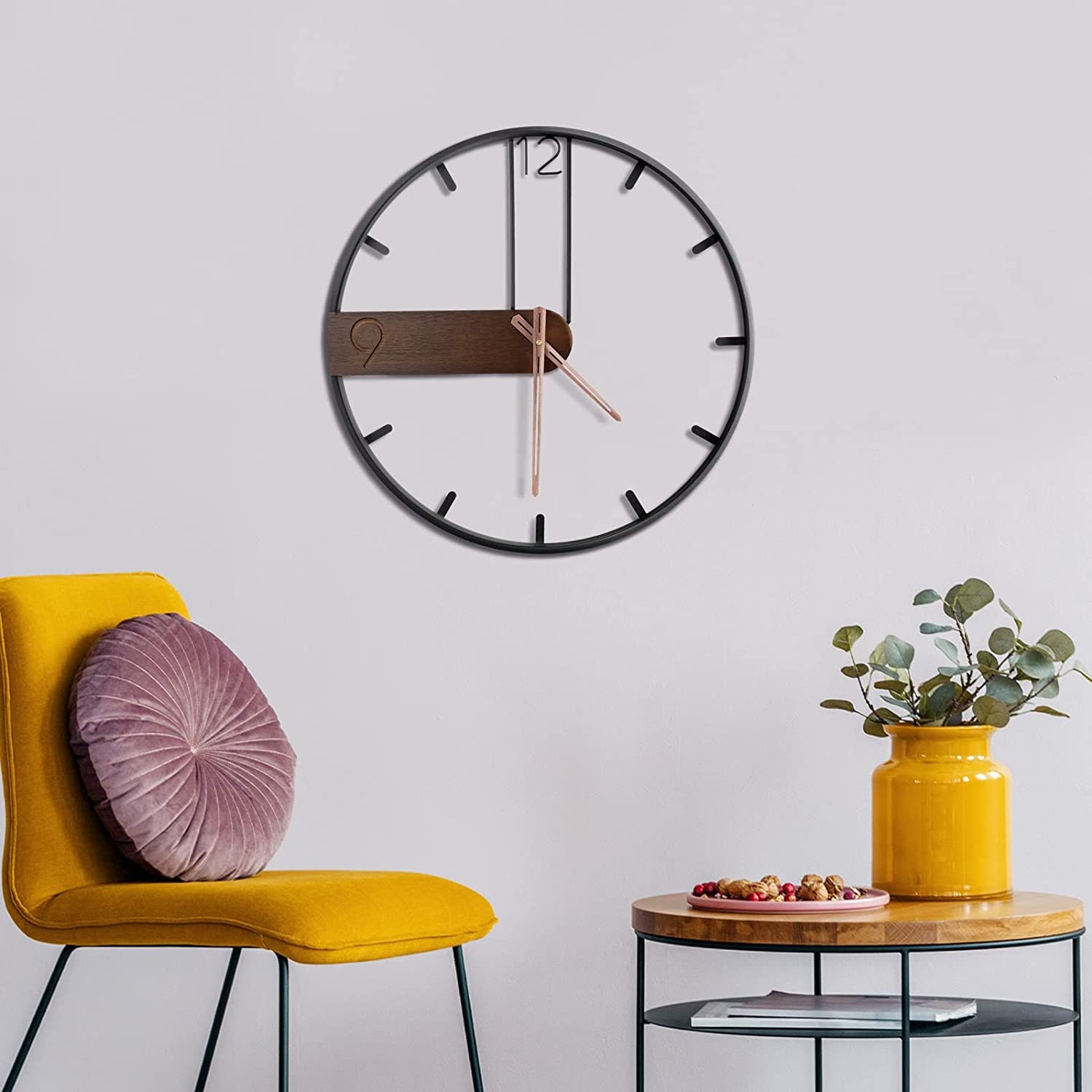 Classical Large Wall Clock With Pendulum Decorative Art Clocks Round ...