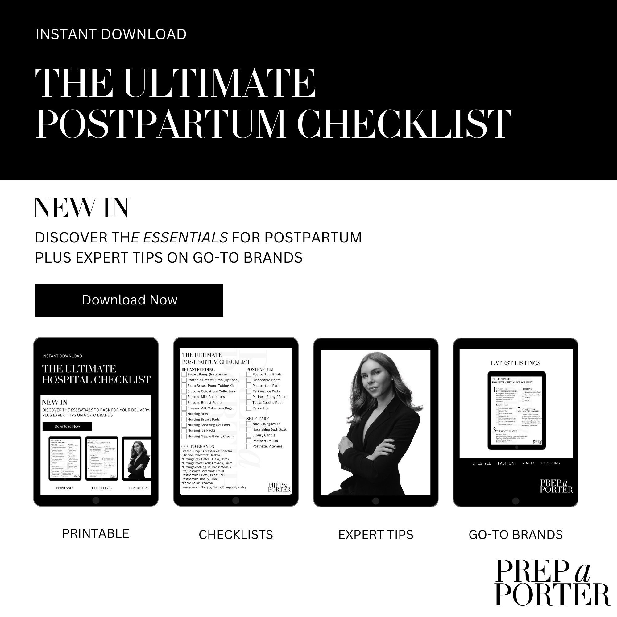 The Ultimate Postpartum Checklist - Etsy