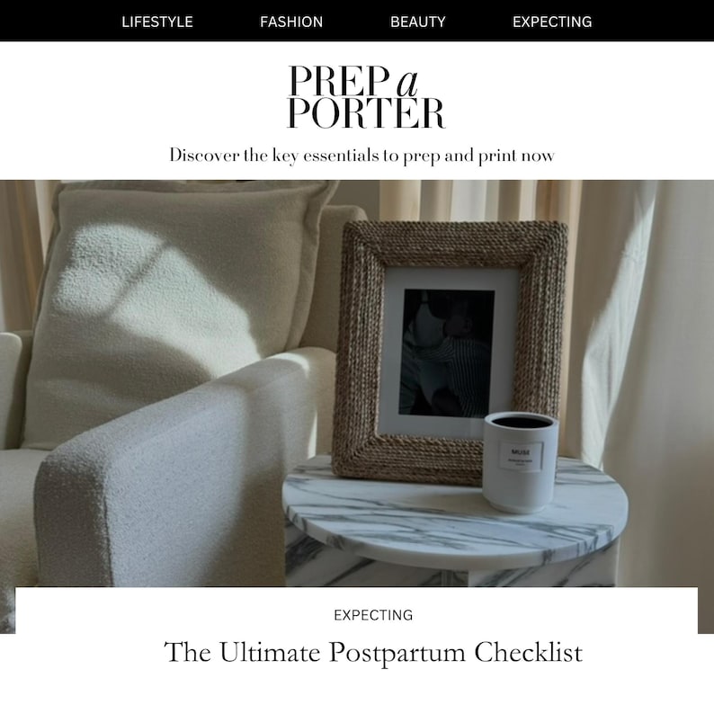 The Ultimate Postpartum Checklist - Etsy
