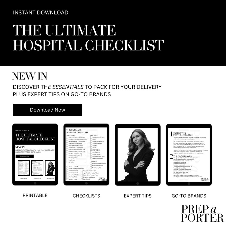 The Ultimate Hospital Checklist - Etsy