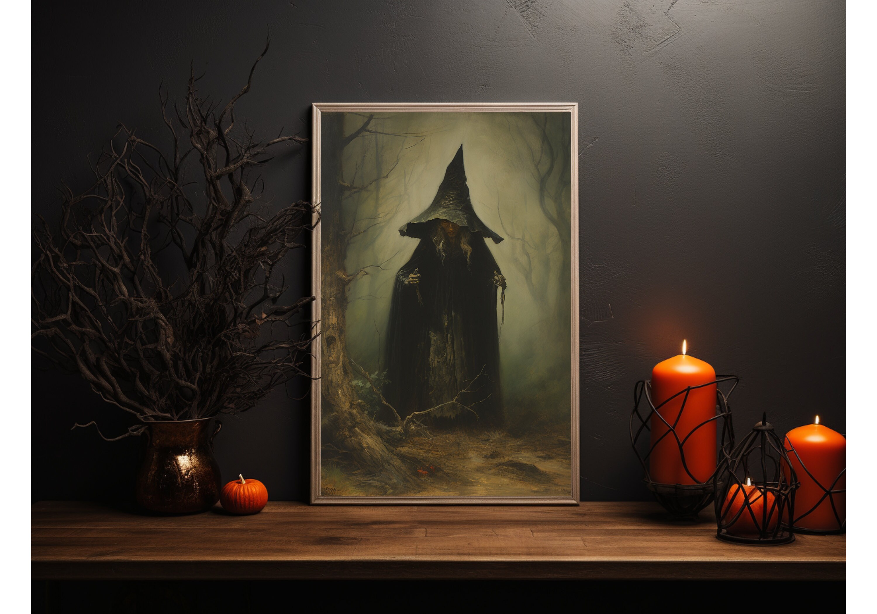 Vintage Witch Print Spooky Poster Halloween Poster Witch Poster ...