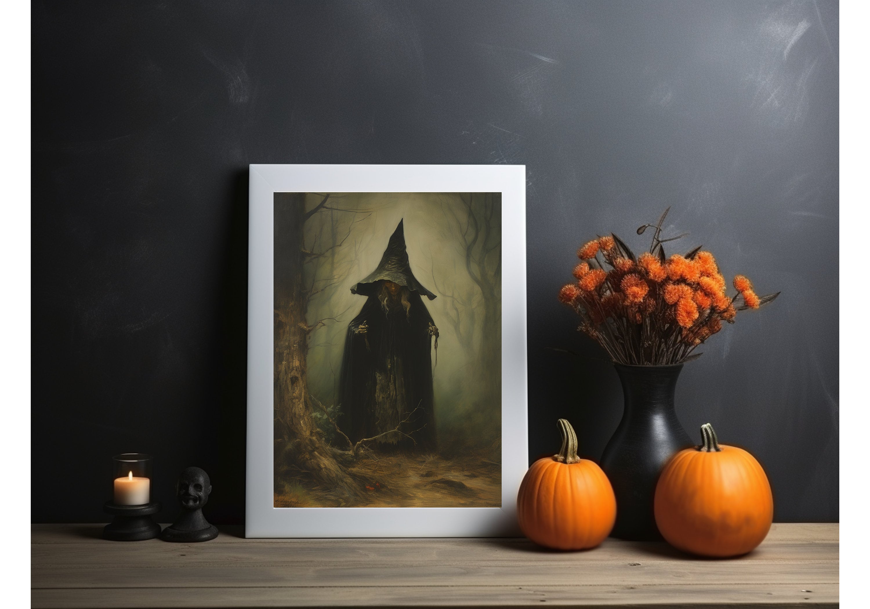 Vintage Witch Print | Spooky Poster | Halloween Poster | Witch Poster ...