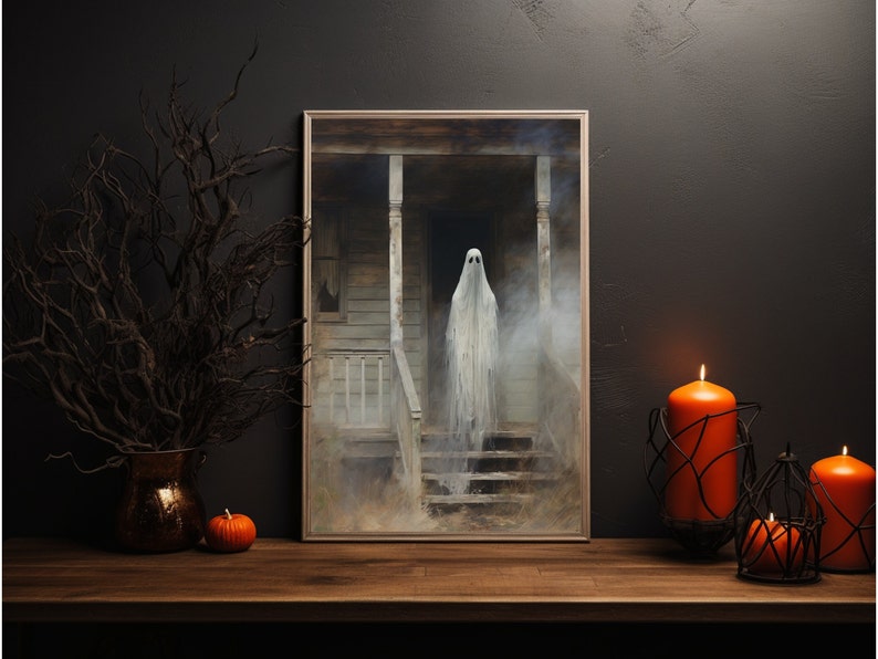Vintage Ghost Print | Spooky Poster | Halloween Poster | Ghost Print ...
