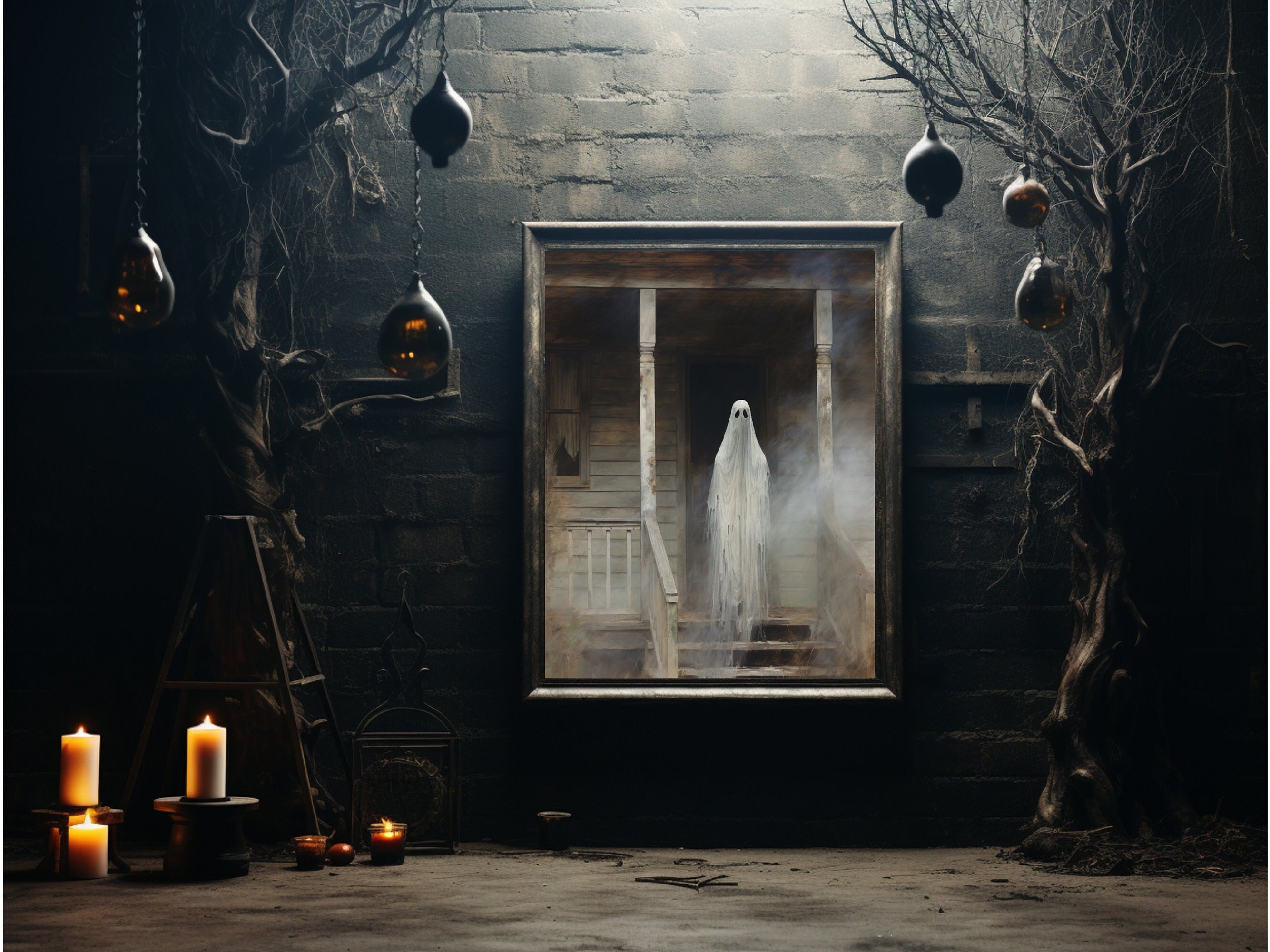 Vintage Ghost Print | Spooky Poster | Halloween Poster | Ghost Print ...