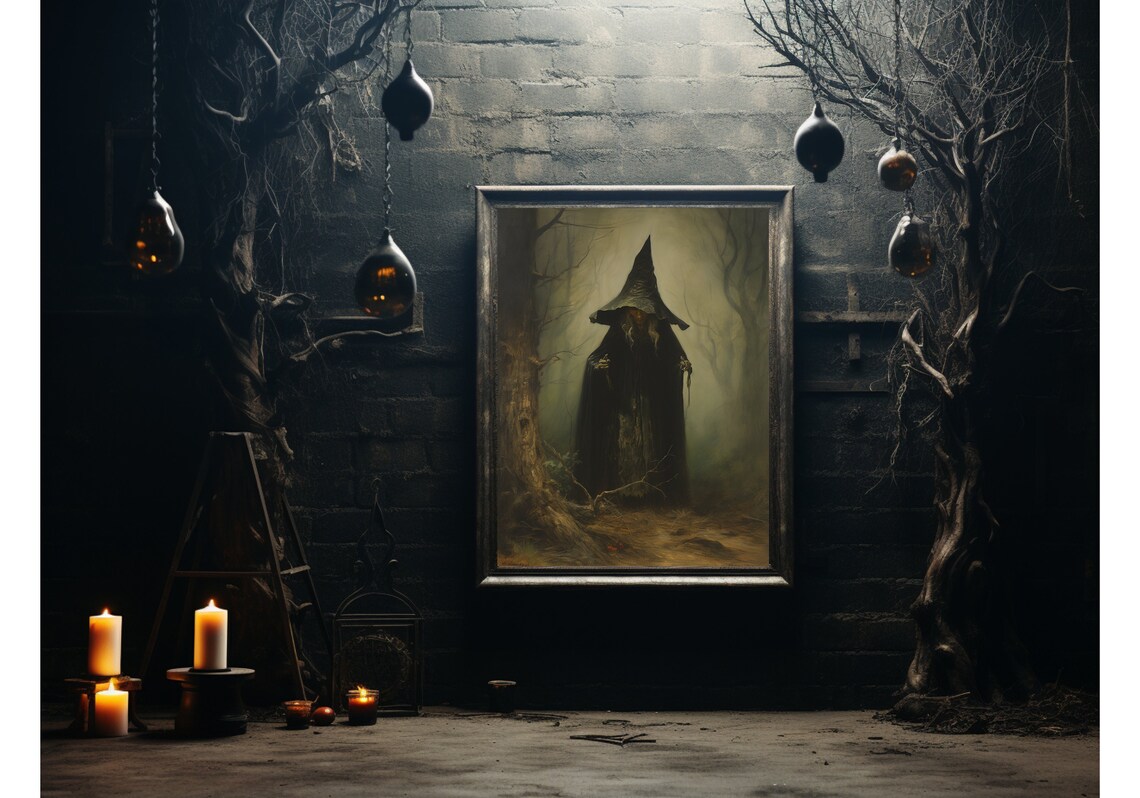 Vintage Witch Print Spooky Poster Halloween Poster Witch - Etsy